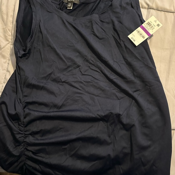 Alfani | Tops | Alfani Black Ruched Sleeveless Tank Top | Poshmark